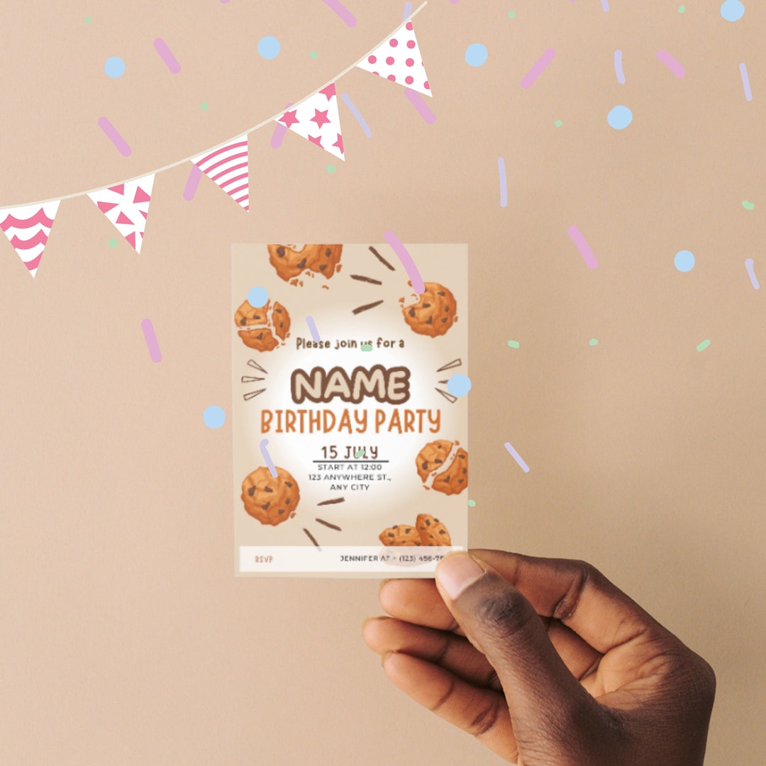 Printable Birthday Invitation for Baker Party Girl Birthday Cooker ...