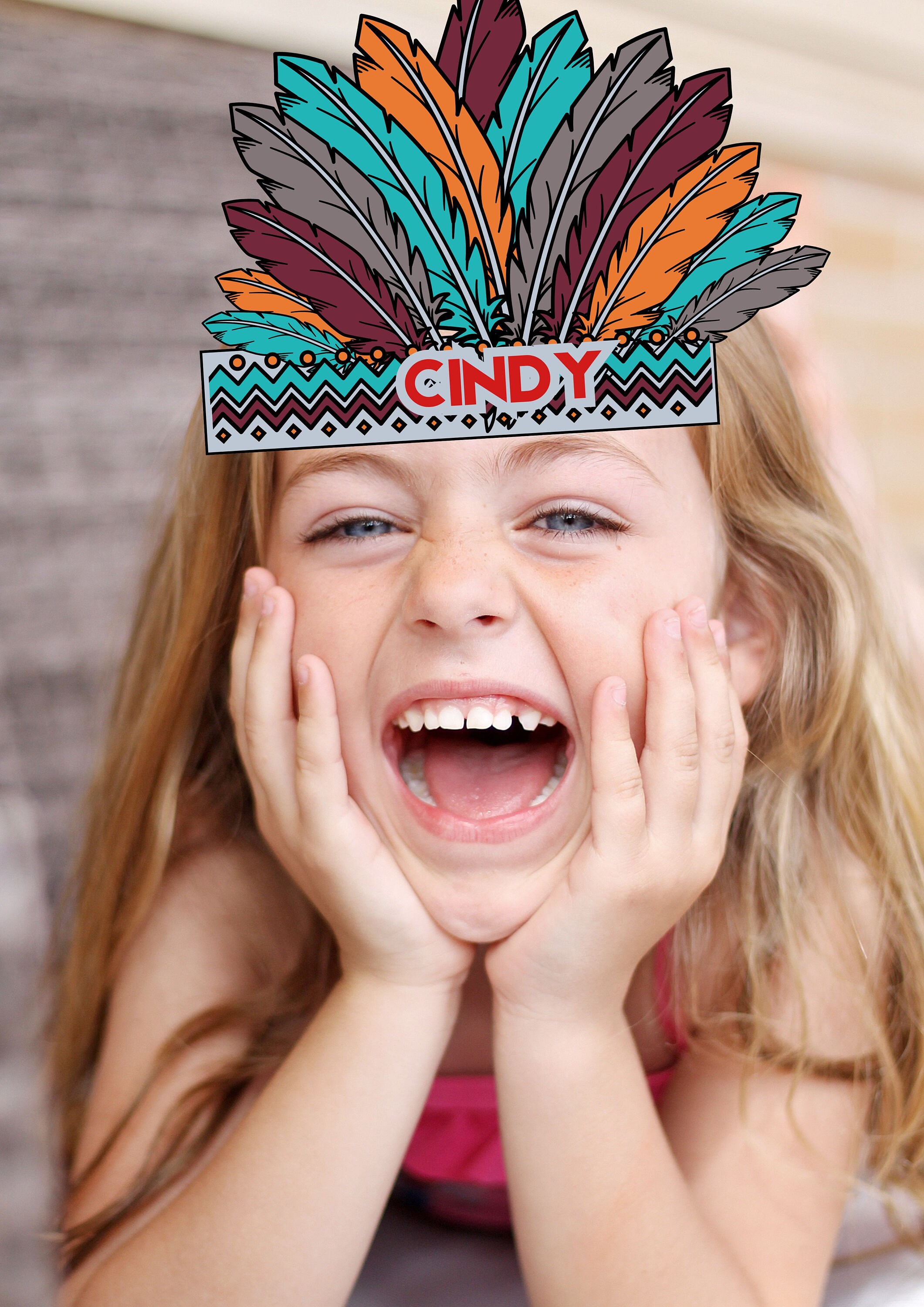 Native American War Bonnet Paper Hat: Personalized Coloring Craft (PDF ...