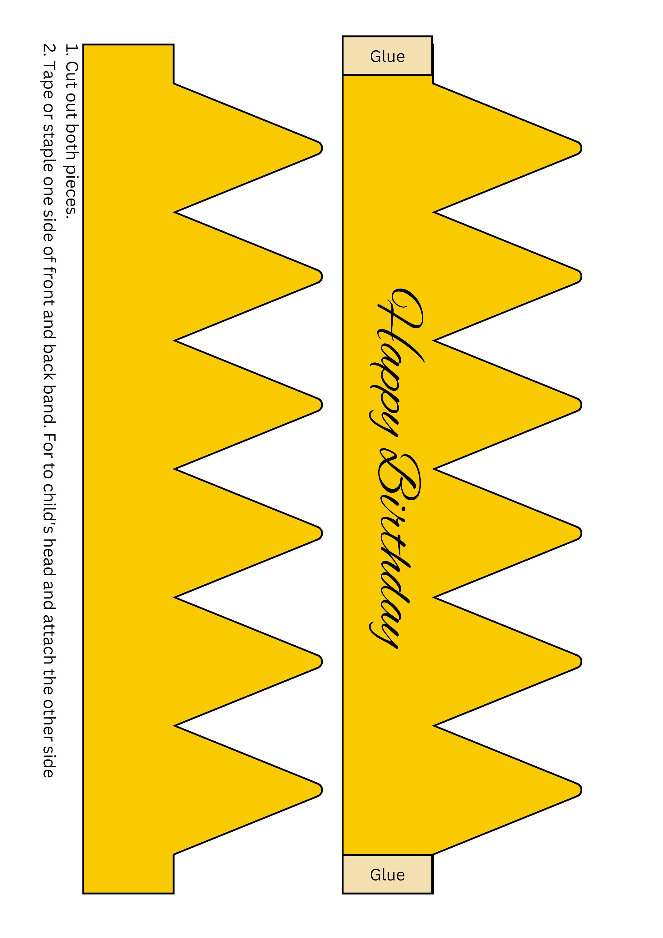 Printable Crown Coloring King Queen Hat Custom Paper Craft Royal ...