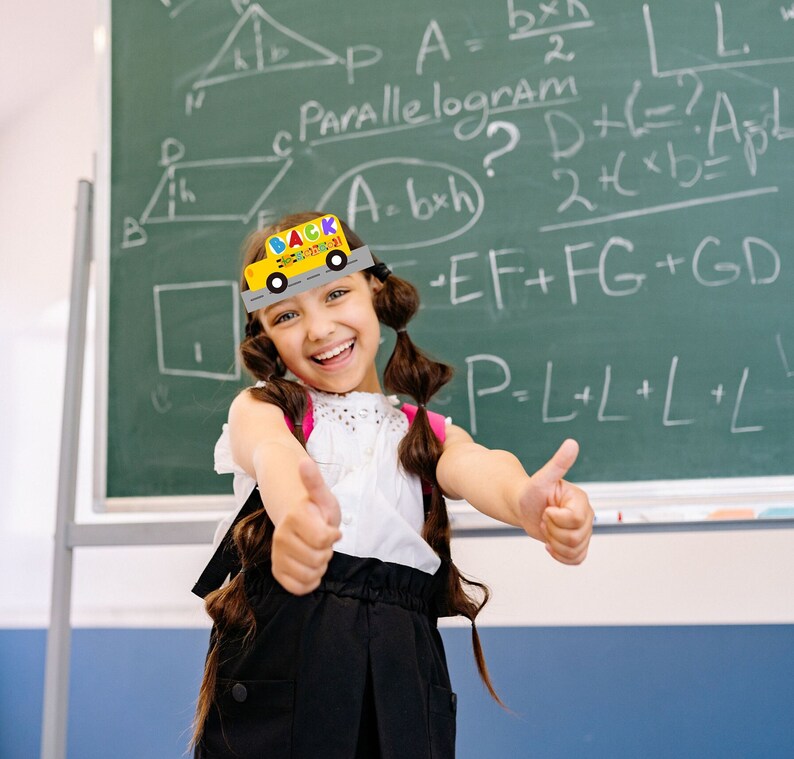 First Day of School Printable Hat With Kid Photo Paper Hat Personalised ...