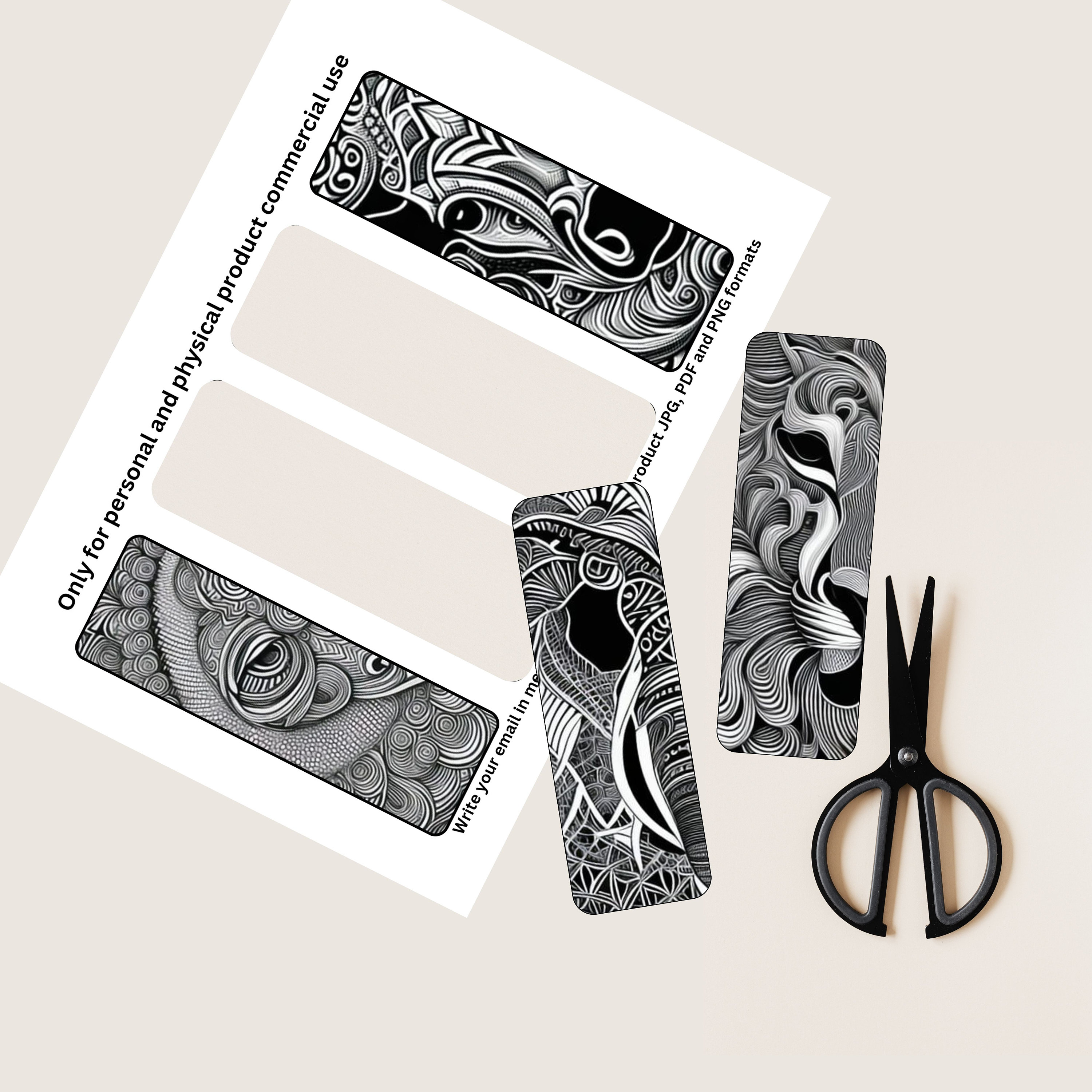 Indian Folk Bookmarks Madhubani Art South Asian Bookmarks Downloadable ...