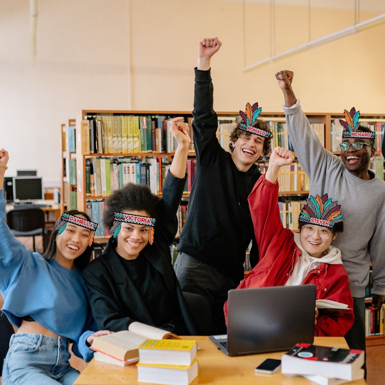 Native American Hat for Kids Personalised Printable Paper Crown With ...