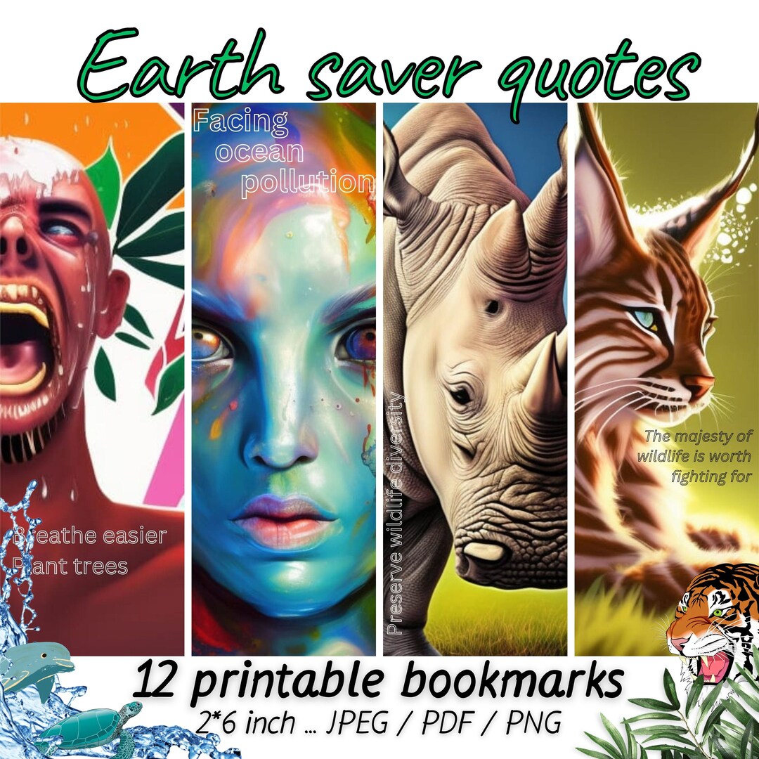 Earth Saver Quotes Bookmarks Printable Sayings Bookmarks Nature Over ...