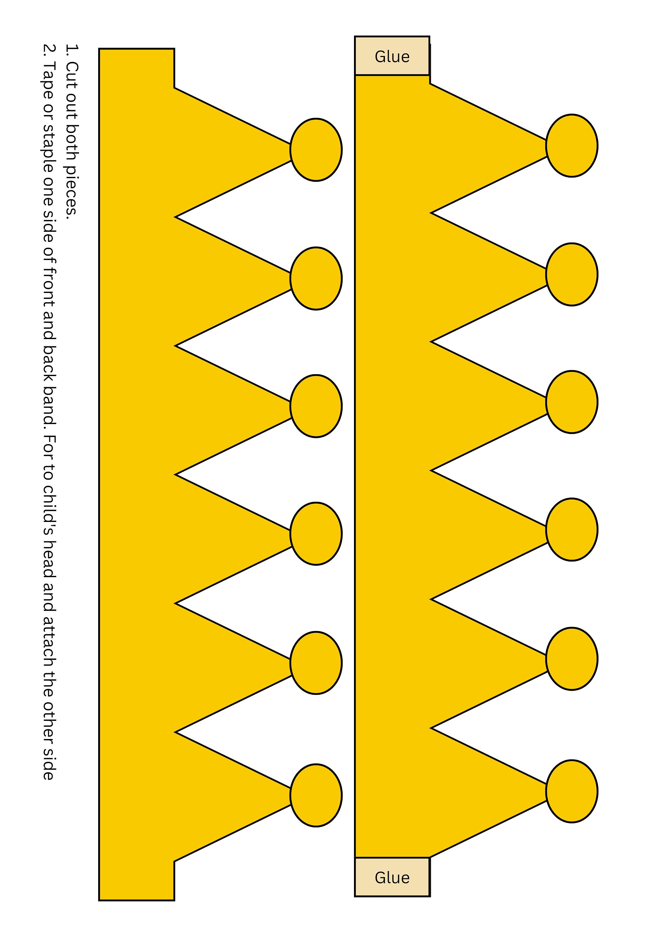 Printable Crown Coloring King Queen Hat Custom Paper Craft Royal ...