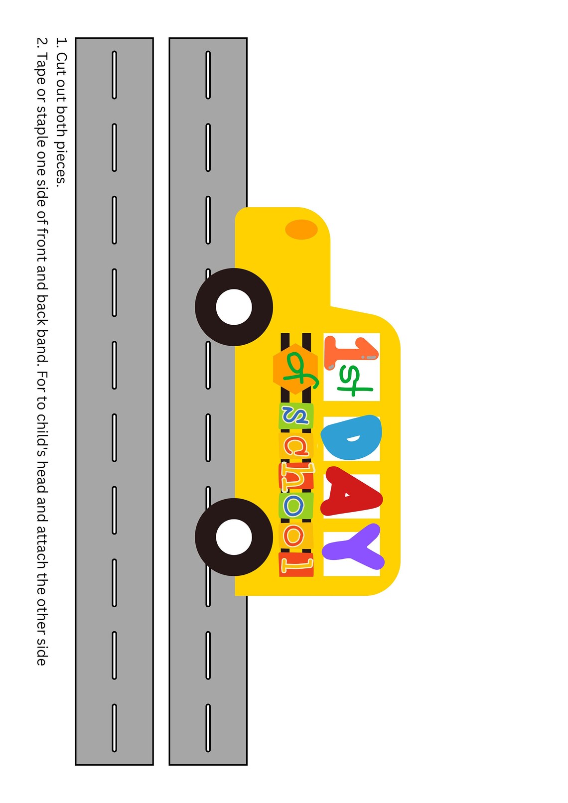 First Day of School Printable Hat With Kid Photo Paper Hat Personalised ...