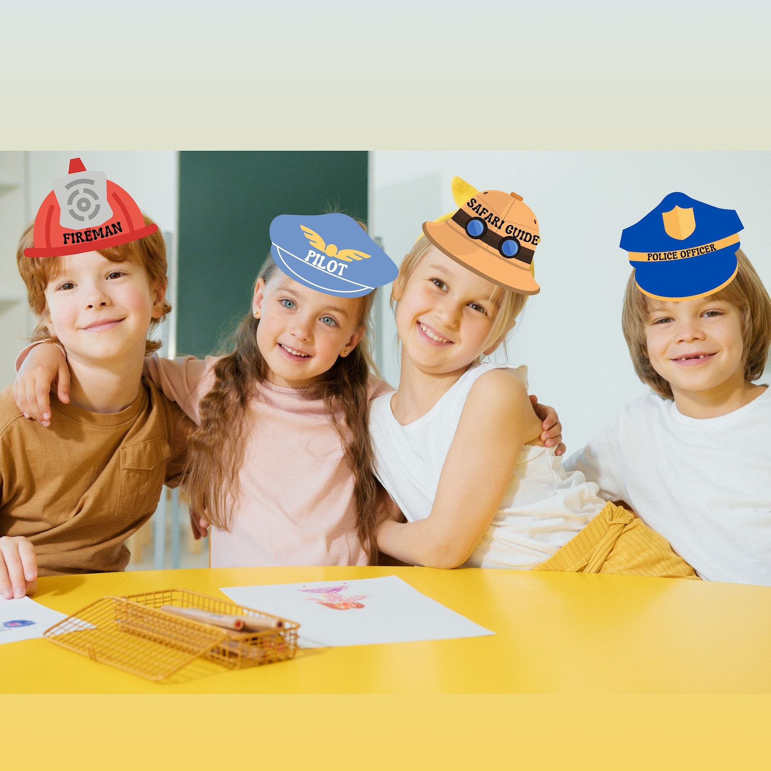 Personalized Job Hats for Kids: Printable Paper Crowns (PDF) - Etsy