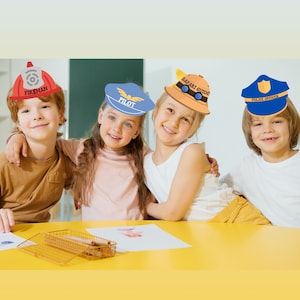 Coloring Job Hats for Kids: Personalized Paper Crown, Printable Craft ...