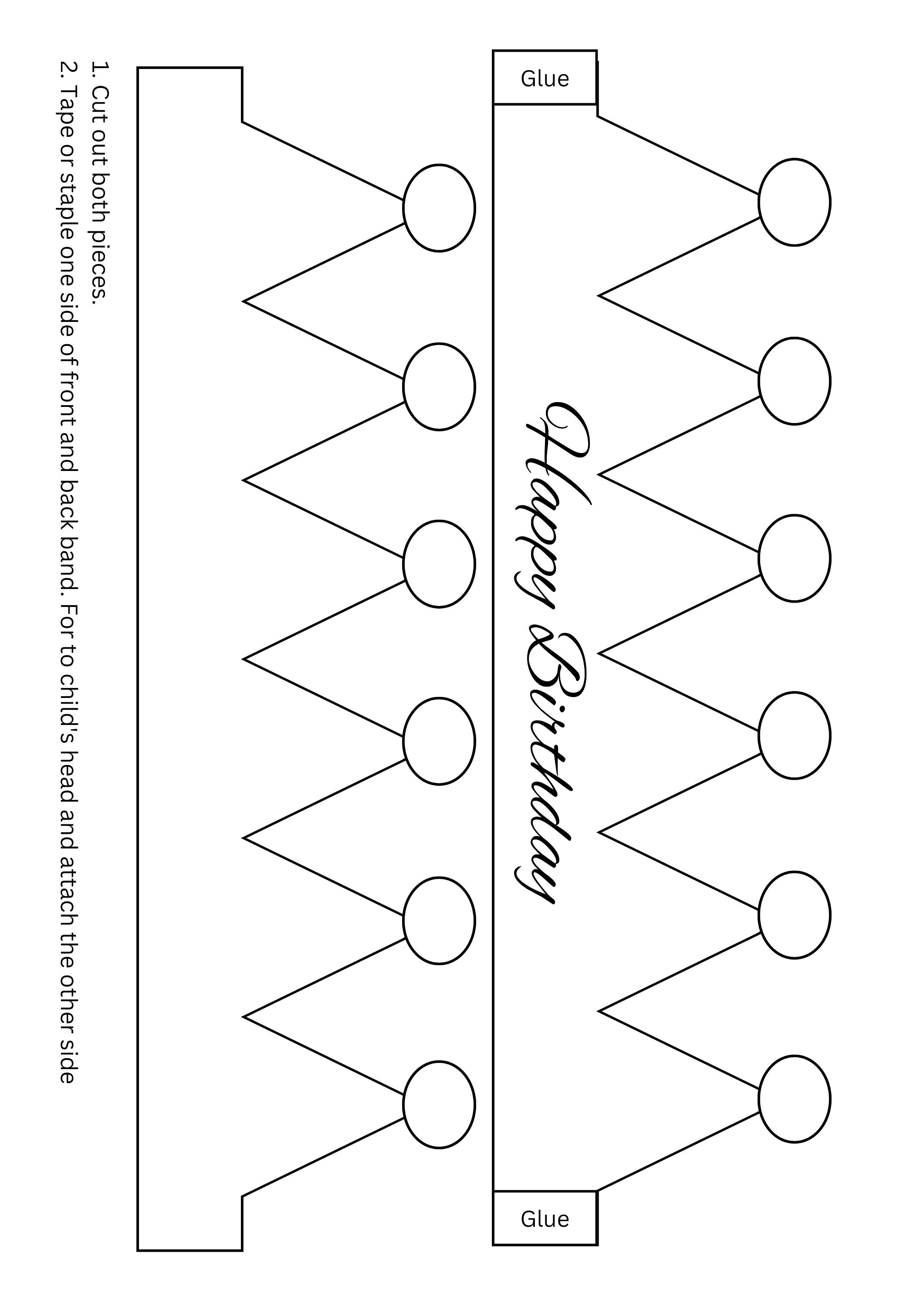 Printable Crown Coloring King Queen Hat Custom Paper Craft Royal ...