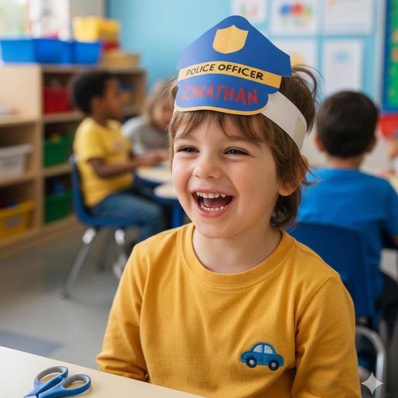 Personalized Job Hats for Kids: Printable Paper Crowns (PDF) - Etsy