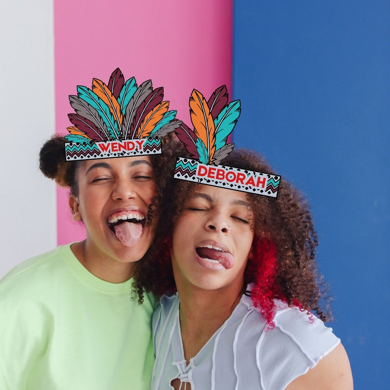 Native American War Bonnet Paper Hat: Personalized Coloring Craft (PDF ...