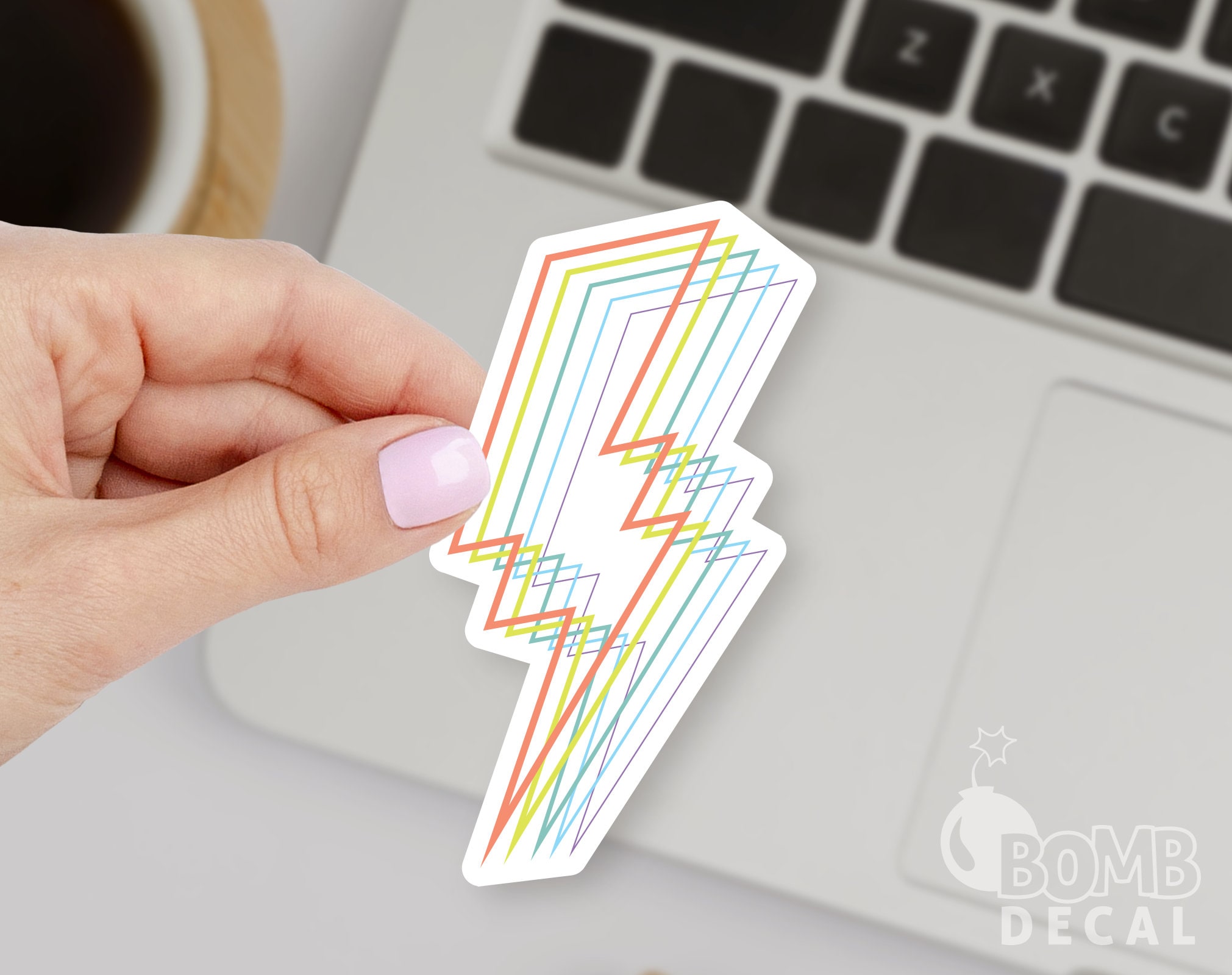Flash Sticker Thunder Sticker the Flash Sticker Colourful - Etsy
