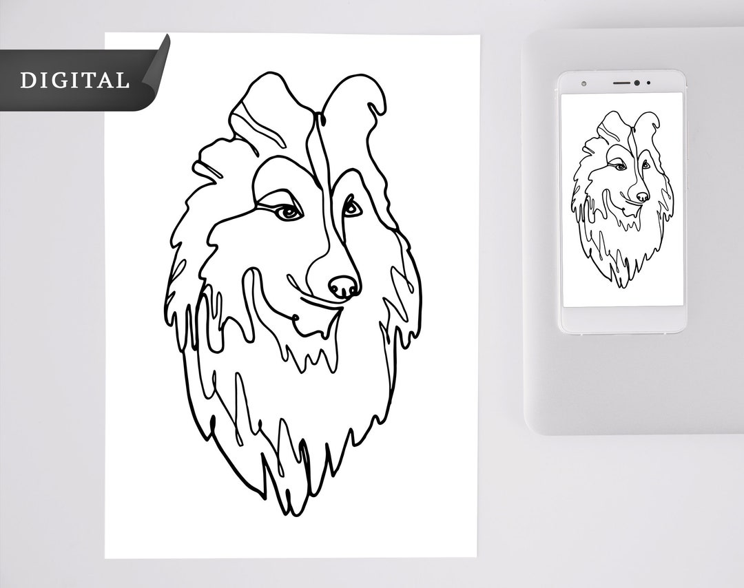 Sheltie Dog Digital Illustration, Pet SVG, Corgi SVG, Dog SVG, Animal ...
