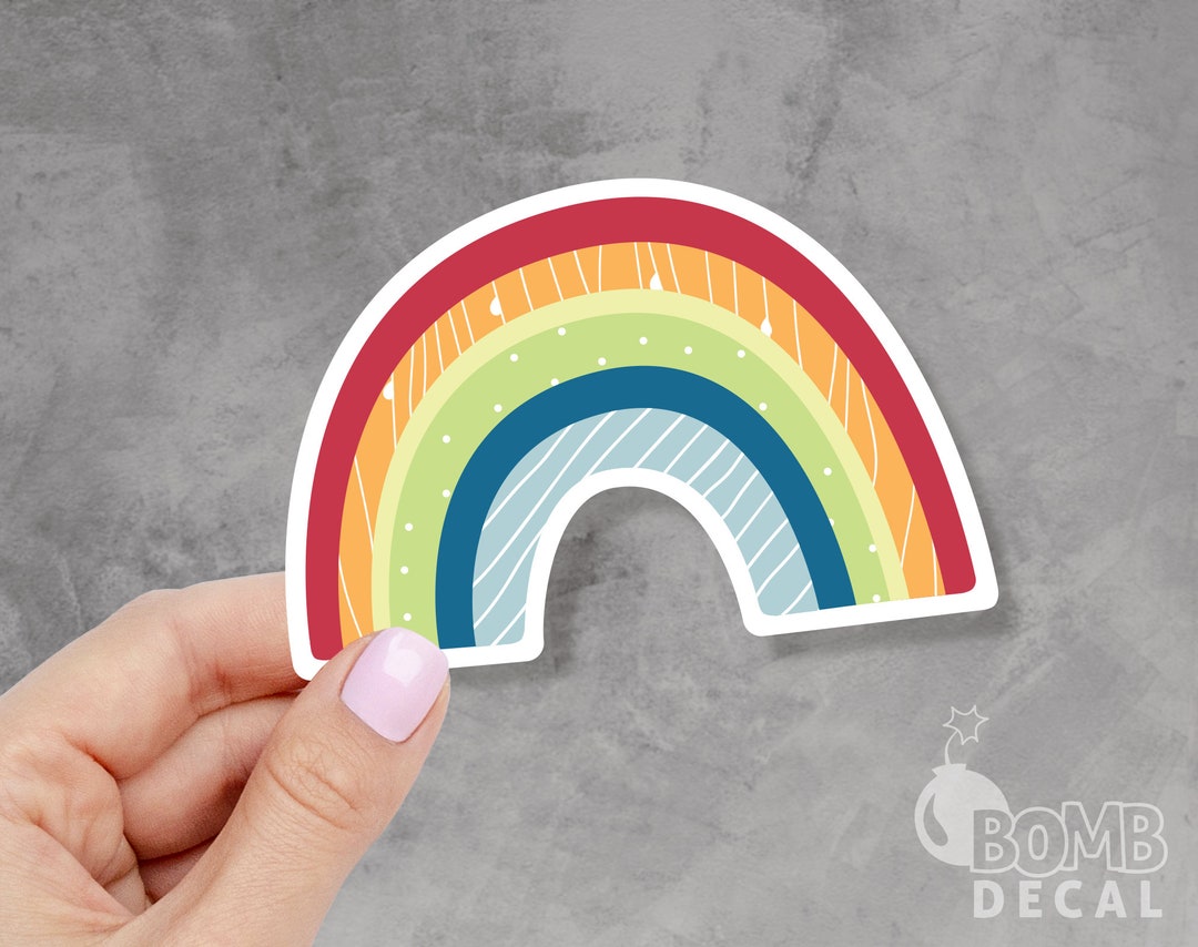 Rainbow Sticker, Colourful Sticker, Cute Sticker, Rainbow Decal, Best ...