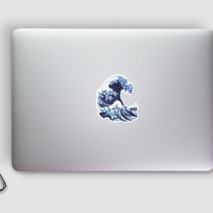 Great Wave Sticker, Hokusai Kanagawa Stickers, Japanese Wave Sticker ...