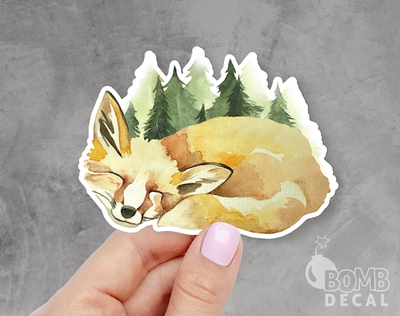 Fox Forest Sticker Fox Sticker Forest Sticker Animal - Etsy