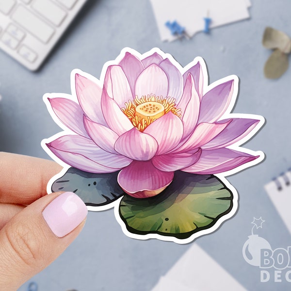Lotus Flower Sticker - Etsy