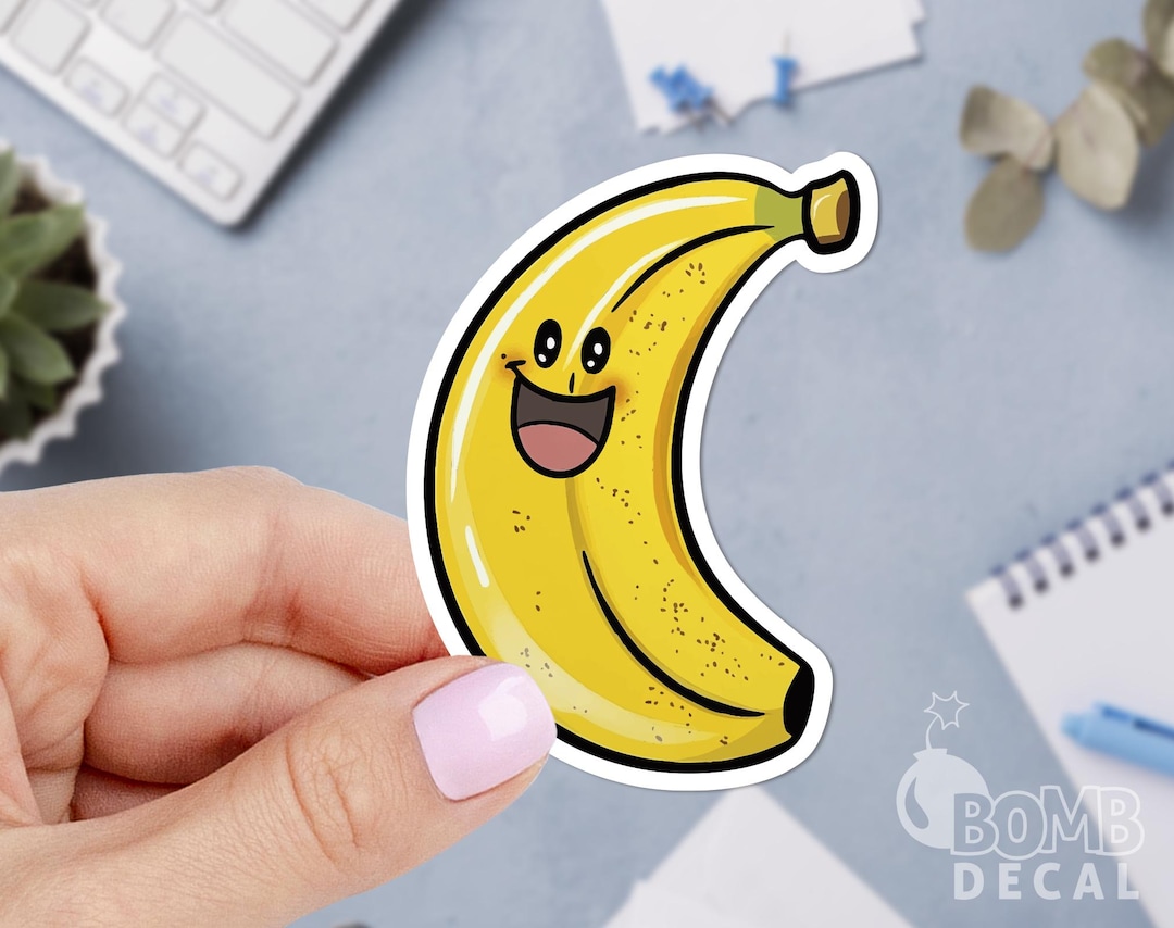 Funny Banana Sticker, Fruit Sticker, Food Sticker, Health Sticker ...
