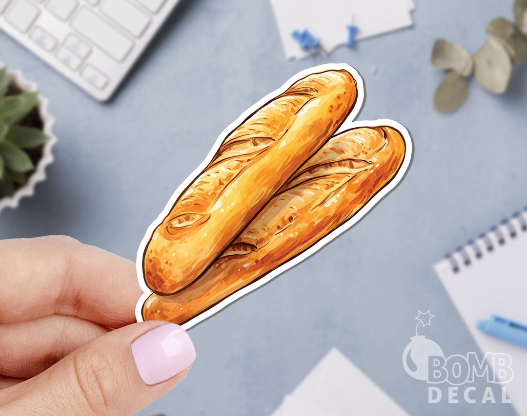 Watercolor Baguette Sticker: French Bread Food Decal - Etsy