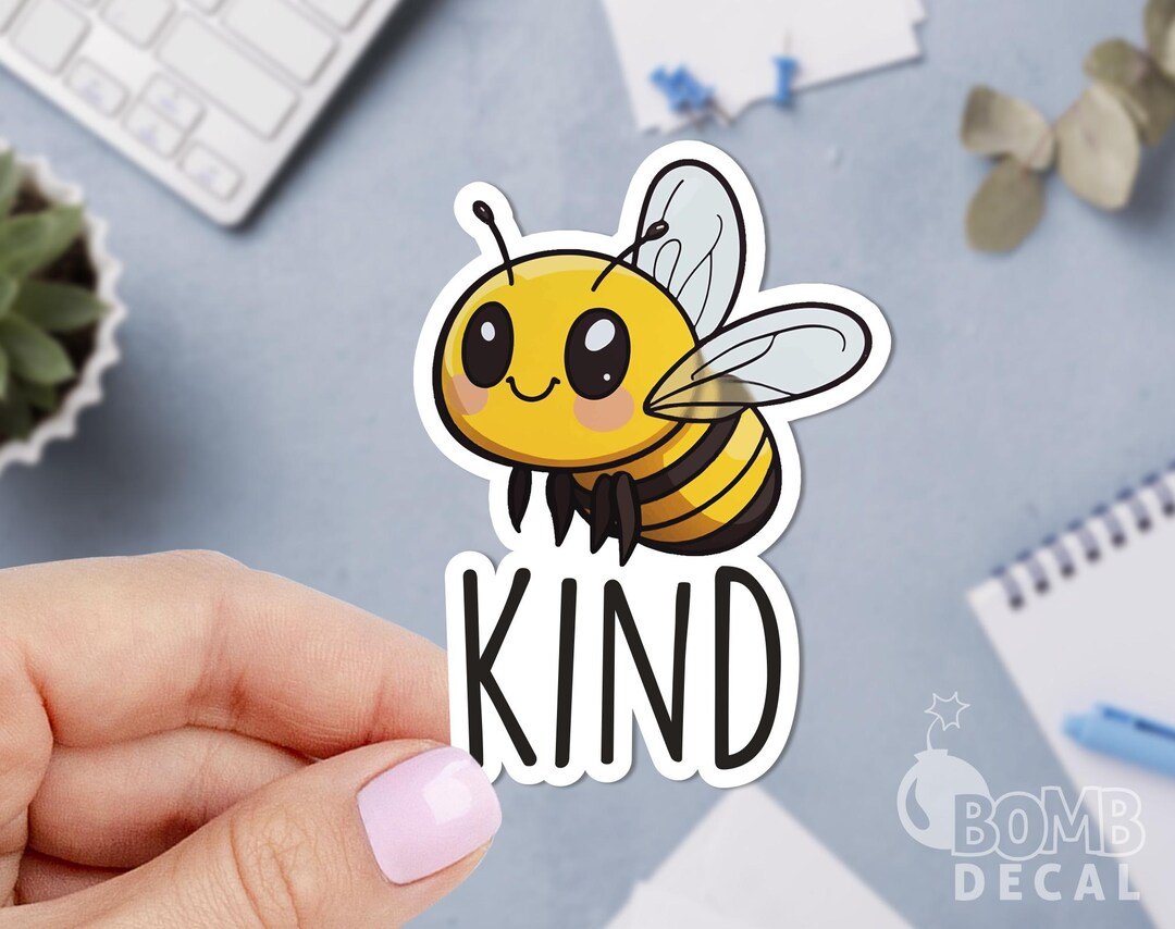 Bee Kind Vinyl Sticker: Laptop, Car, iPad Decal - Etsy