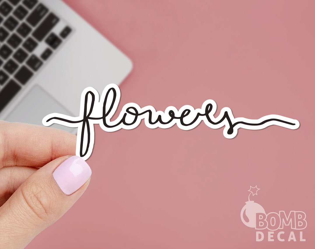 Flowers Vinyl Sticker: Nature Laptop Decal - Etsy
