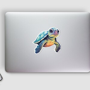 Baby Turtle Sticker, Turtle Sticker, Baby Sticker, Ocean Life Sticker ...