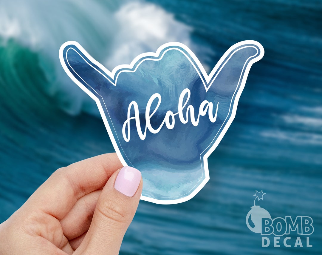 Aloha Sticker, Aloha Hawaii Shaka Sticker, Hawaii Sticker, Shaka ...
