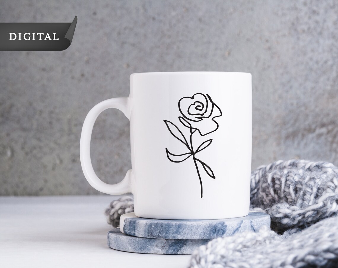 Birth Flower Digital Illustrations Rose SVG June Flower SVG - Etsy