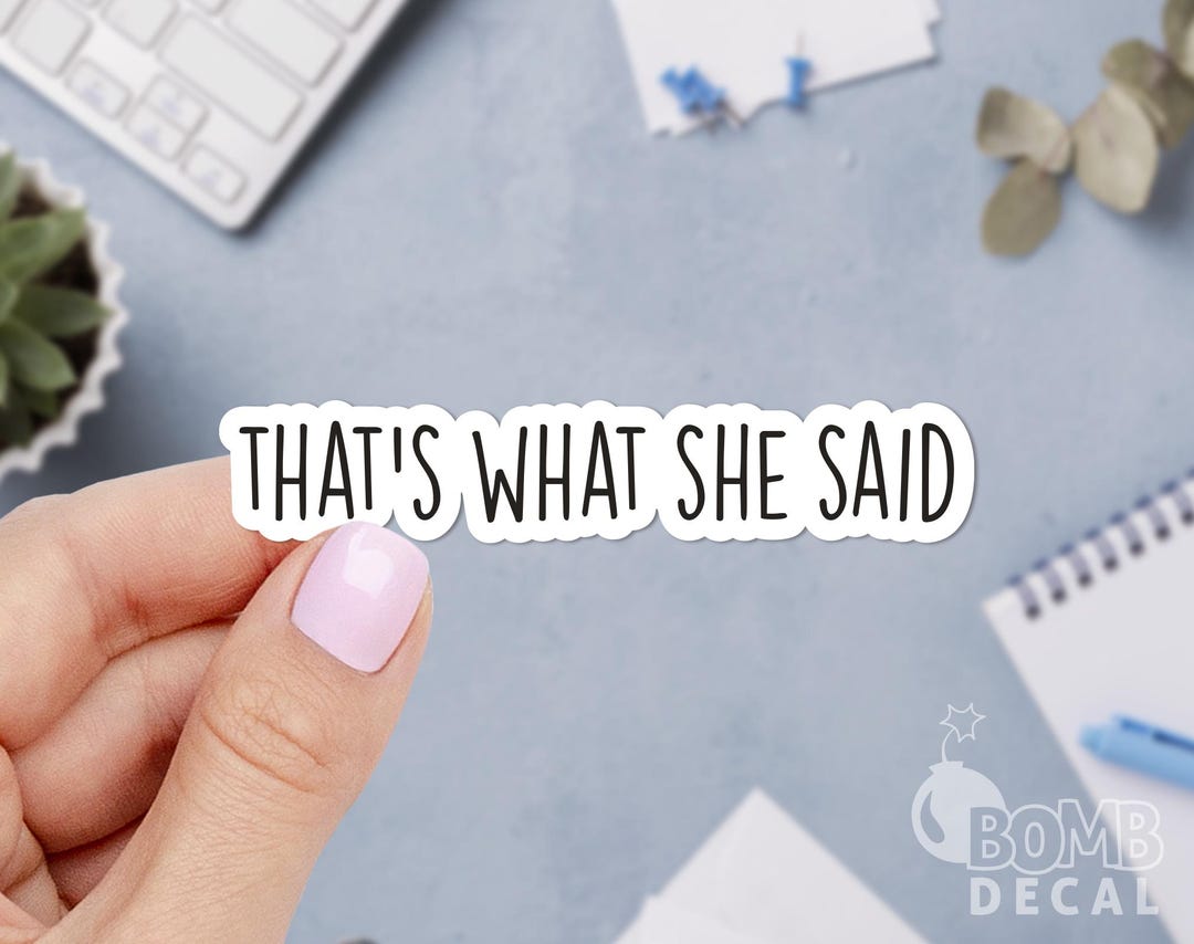 That's What She Said Sticker, That's What She Said Decal, Laptop ...