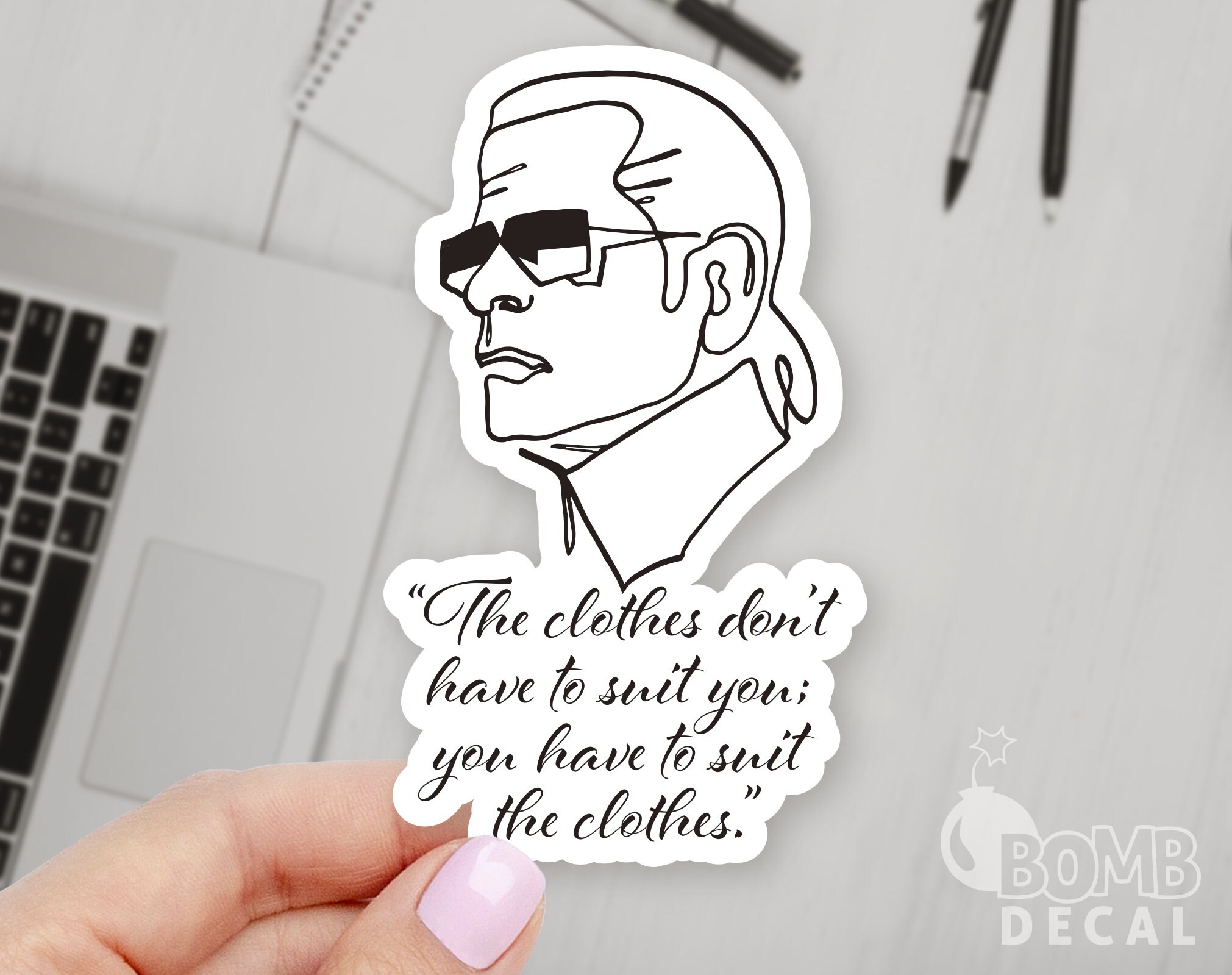 Karl Lagerfeld Quote Sticker German Creative Director - Etsy
