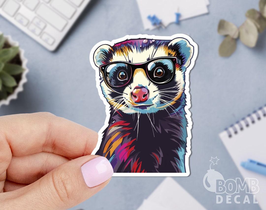 Ferret Sticker, Ferret Decal, Friends Sticker, Animal Sticker, Pet ...