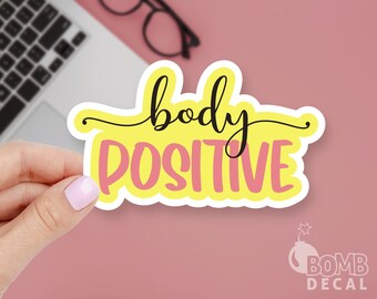 Body Positive Line Sticker Body Sticker Motivation Sticker - Etsy