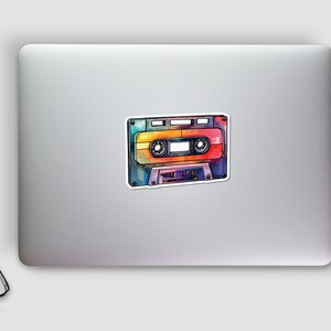 Vintage Cassette Sticker, Boombox Sticker, Music Sticker, 90s Nostalgia ...