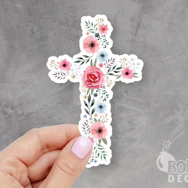 Cross Sticker - Etsy
