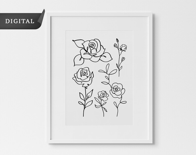 Birth Flower Digital Illustrations Rose SVG June Flower SVG - Etsy