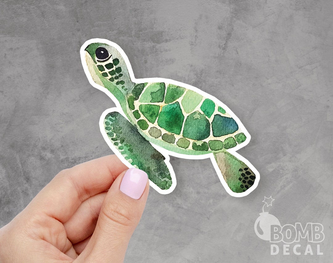 Baby Turtle Sticker, Turtle Sticker, Baby Sticker, Ocean Life Sticker ...