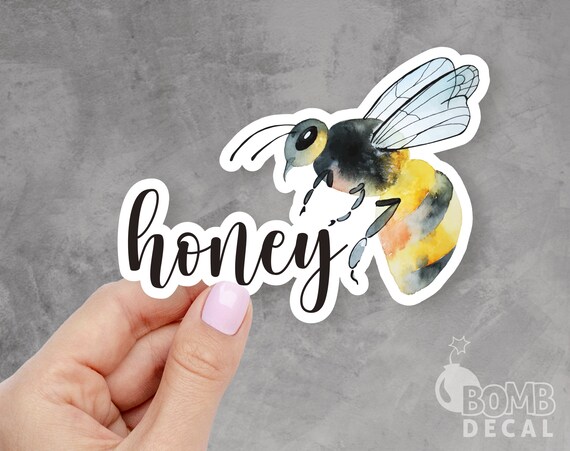 Honey Sticker Bee Sticker Insect Sticker Honey Bee Sticker - Etsy