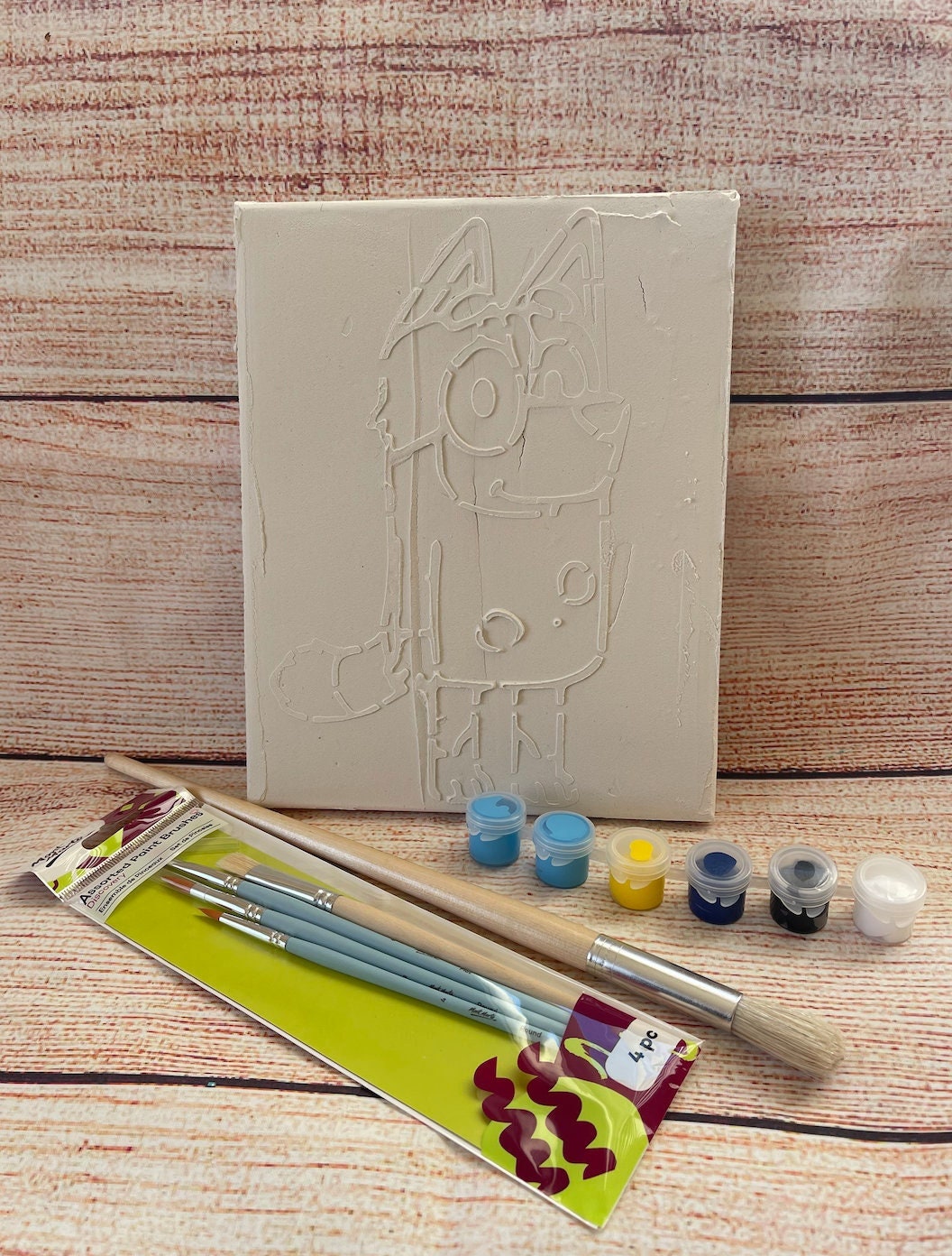 Textured Art Bluey Paint Kit - Etsy