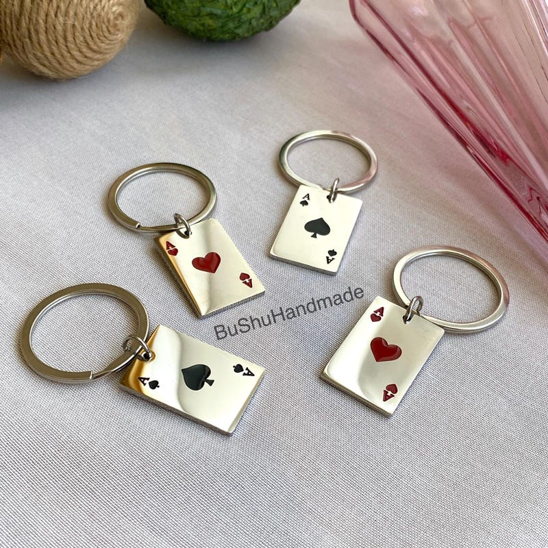 Poker Chip Keychain - Etsy