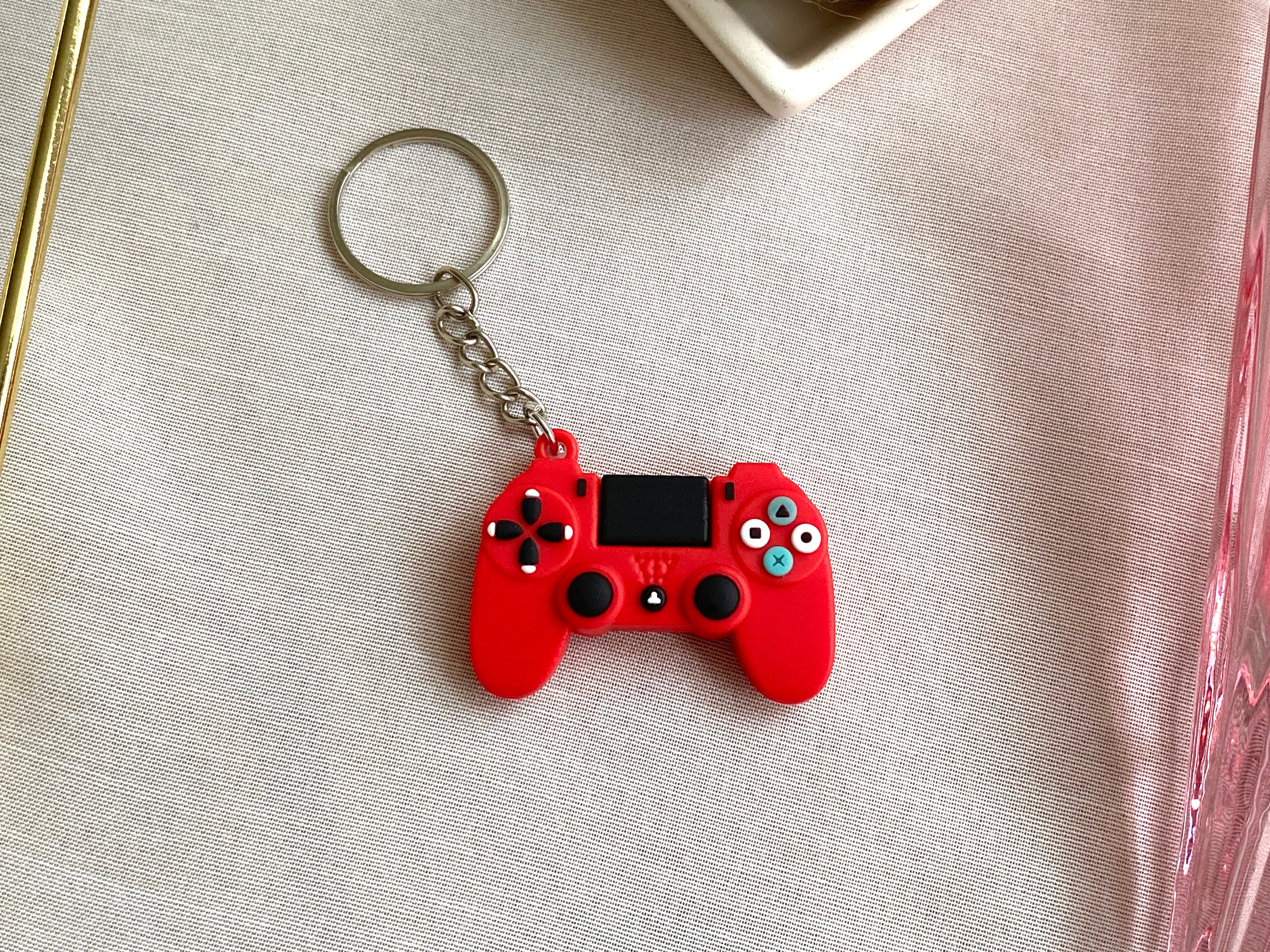 Personalized Gamer Keychain, Miniature Play Controller Station Keyring ...