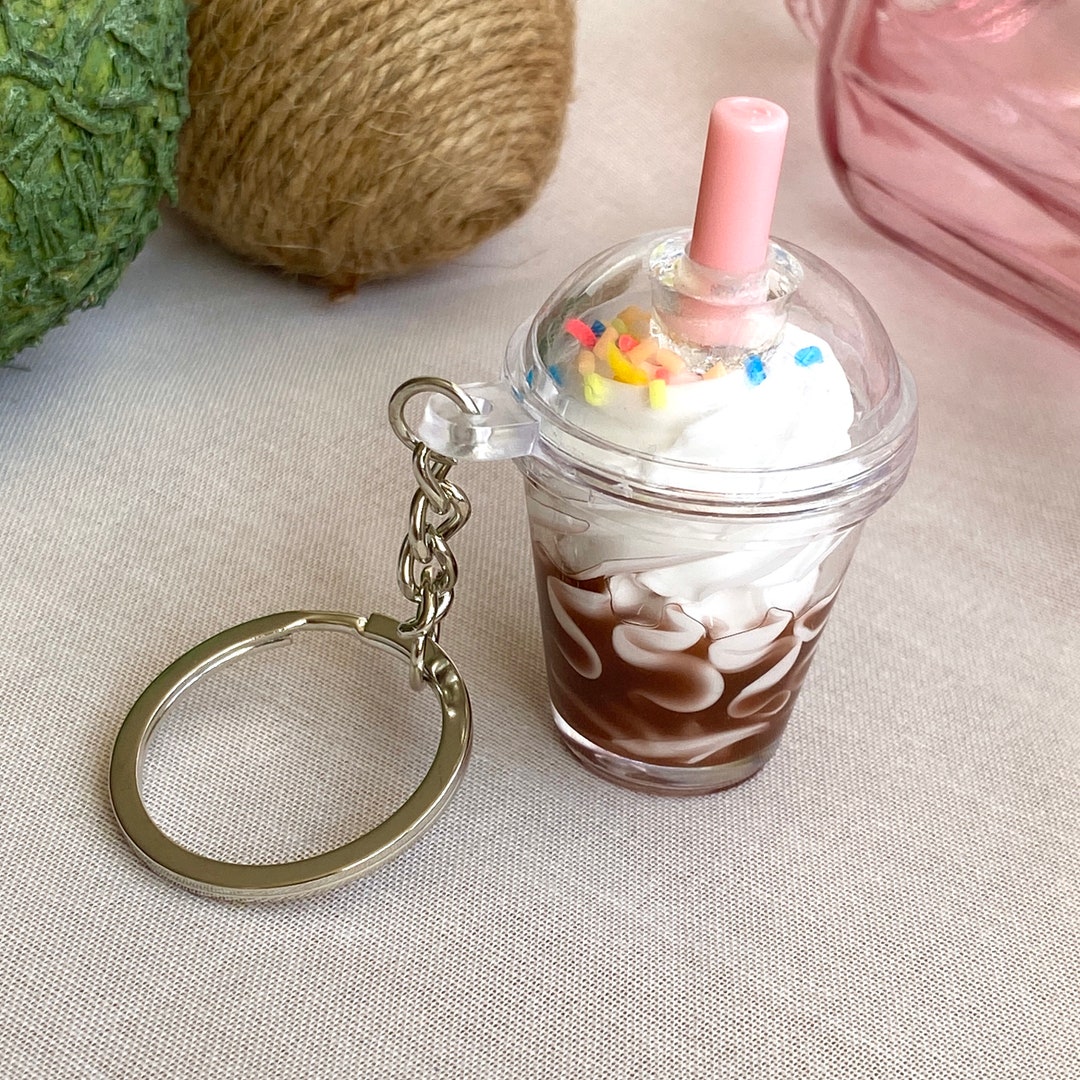 Ice Cream Keychain Milkshake Sundae Shaker Charm Keyring, Kawaii Y2K ...