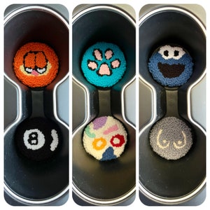 Personalized Magic 8 Ball Car Coasters, Y2k Aesthetic, Punch Neeedle ...