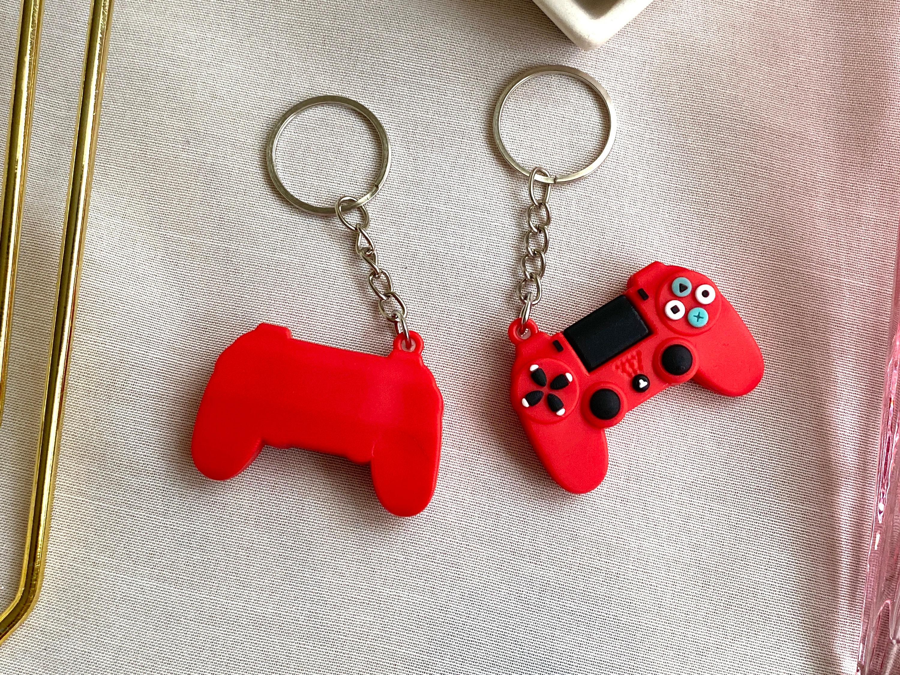 Personalized Gamer Keychain, Miniature Play Controller Station Keyring ...
