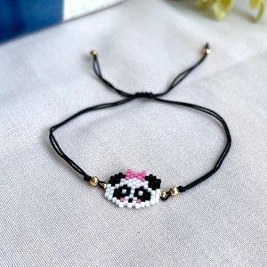 Panda Bracelet, Cute Couples Miyuki Beaded Bracelets, Dainty Animal ...