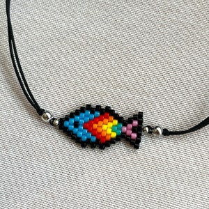Fish Bracelet, Tiny Rainbow Miyuki Beaded Bracelets, Dainty Animal ...
