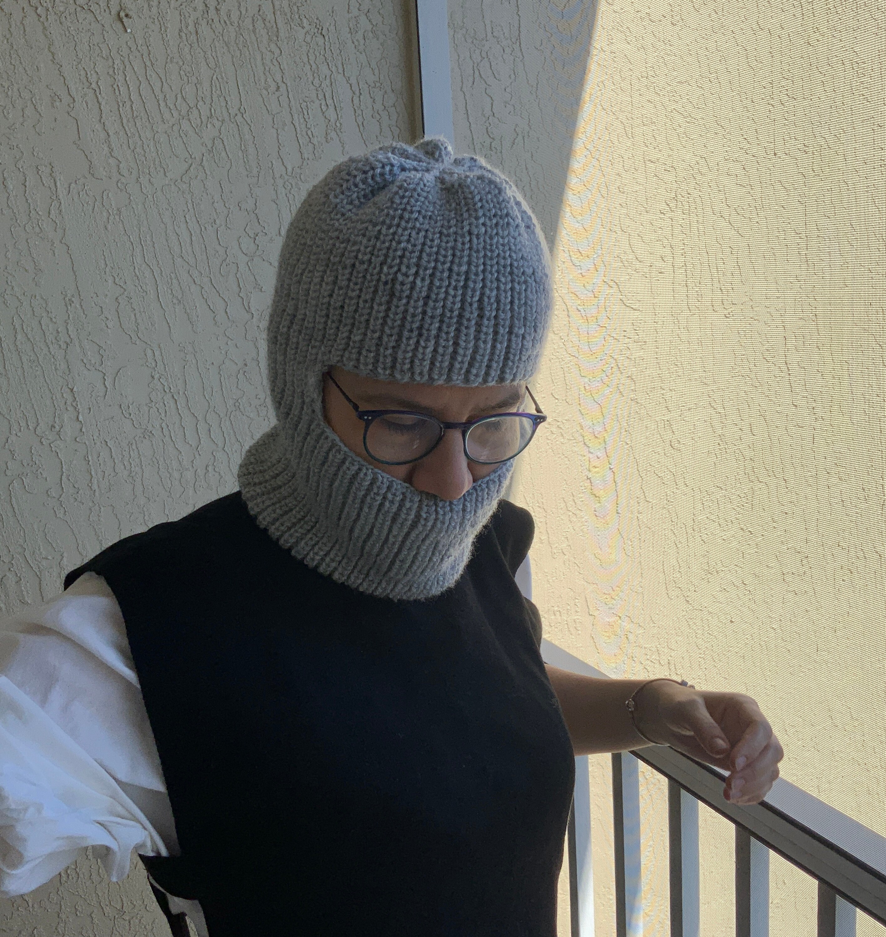 Knitted Wool Balaclava Hat, Helmet, Winter Full Face Mask for Women Men ...