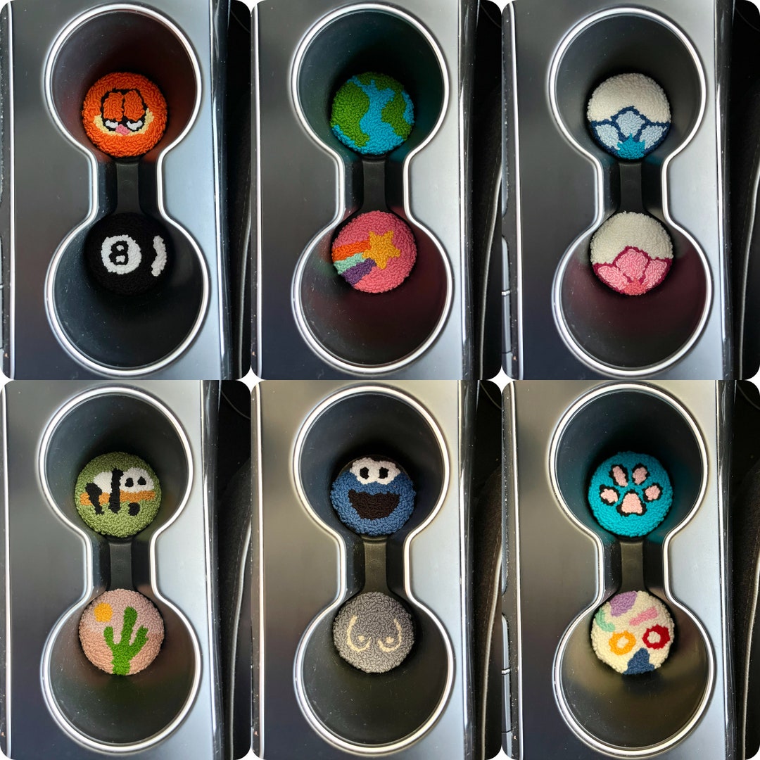 Personalized Car Coasters, Magic 8 Ball Y2k Aesthetic, Punch Needle Car ...