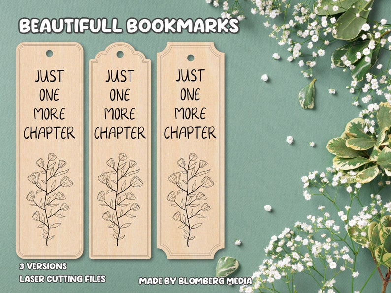 Bookmark SVG Design Laser Cut Files Bookmark Laser Cut 3 Designs ...