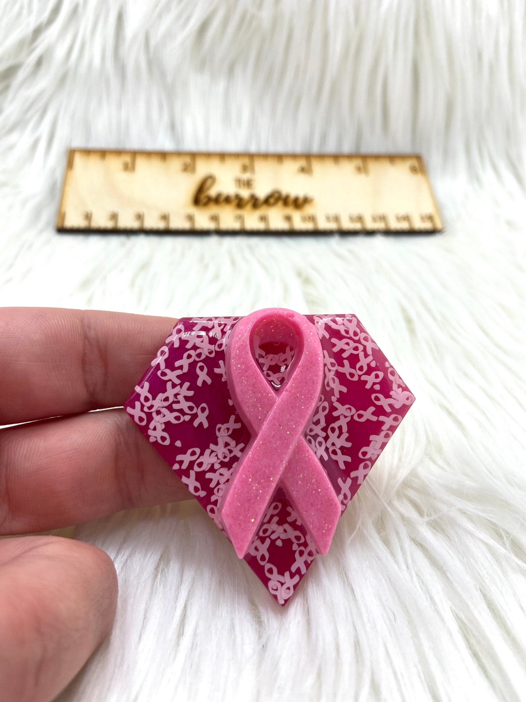 Breast Cancer Awareness Ribbon Badge Reel - Etsy
