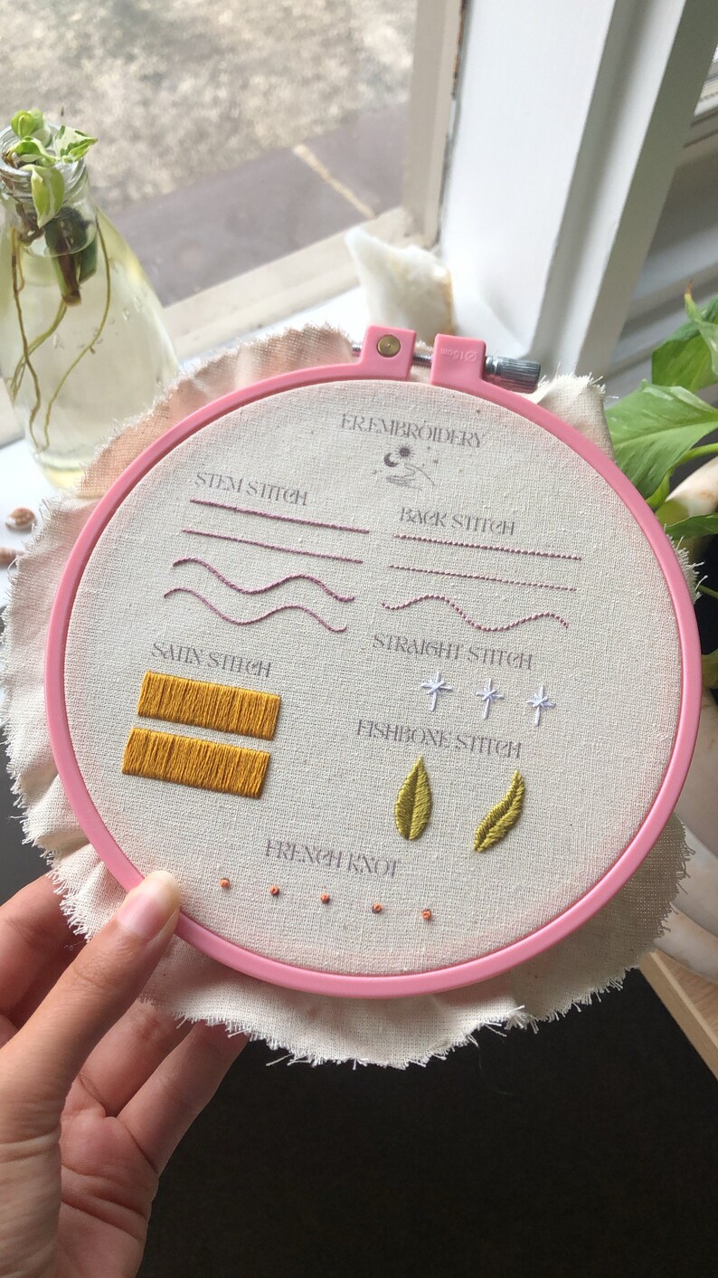 Beginner Hand Embroidery Practice Stitch Pattern Digital Download ...