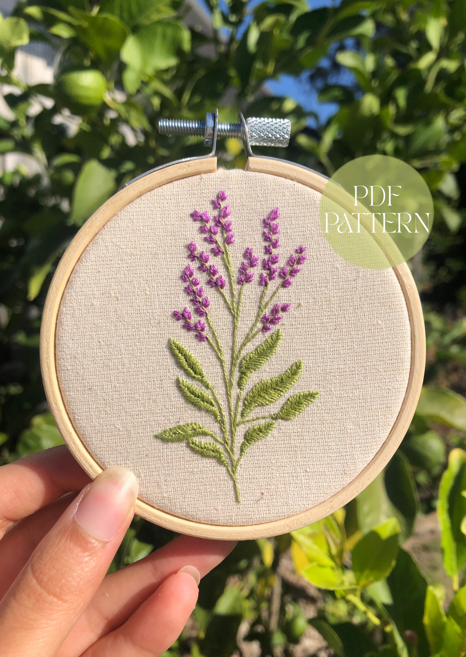 Lilac Embroidery Pattern | Digital Download Pattern | Paint With ...